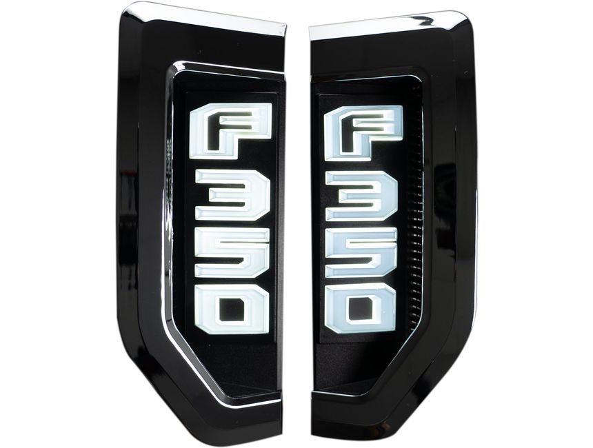 Recon Chrome F350 Illuminated Emblems 264484CH | RealTruck