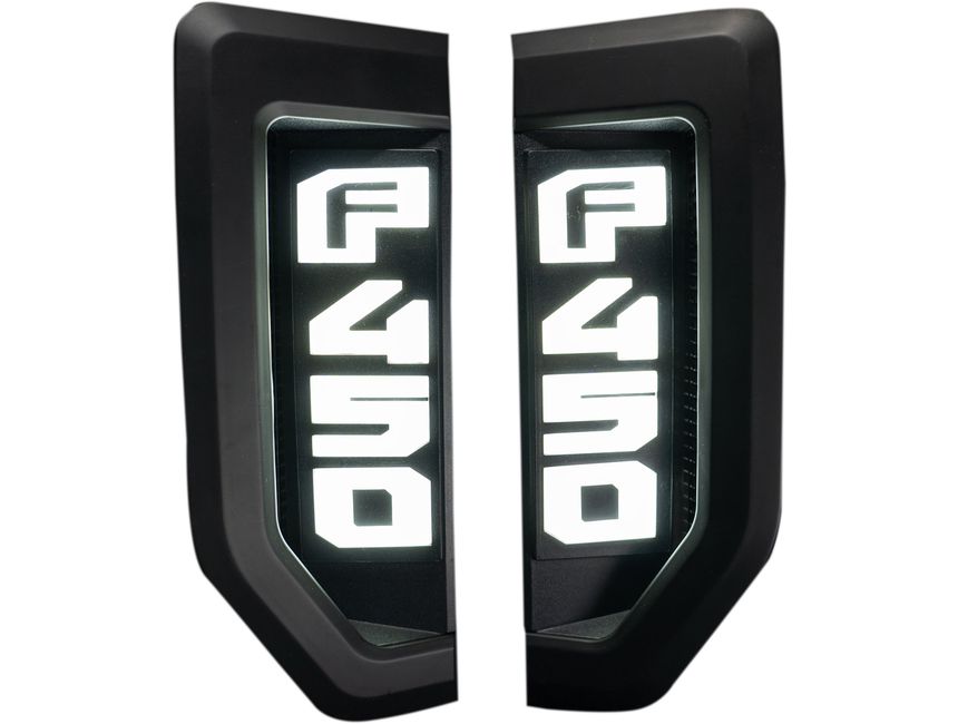 Recon Black F450 Illuminated Emblems 264485BK | RealTruck