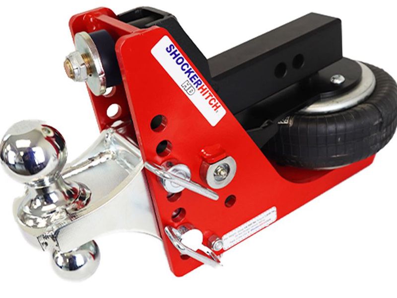 Shocker 20K HD 2" Air Receiver Hitch & Silver Combo Ball Mount SH-HD620 ...