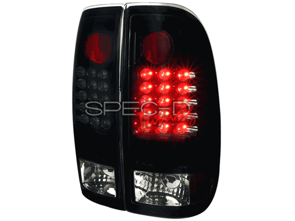 Spec-D Smoked Black LED Tail Lights LT-F25008BBLED-TM | RealTruck