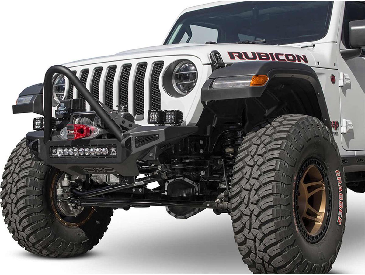 Addictive Desert Designs Rock Fighter Front Winch Bumper w/ Stinger Bar ...