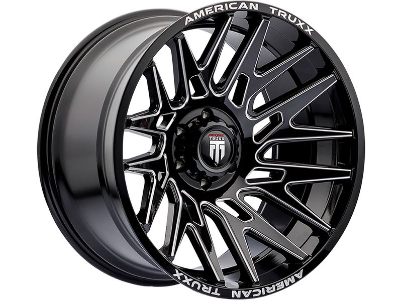 American Truxx Milled Gloss Black AT-1919 Evolution Wheels | RealTruck