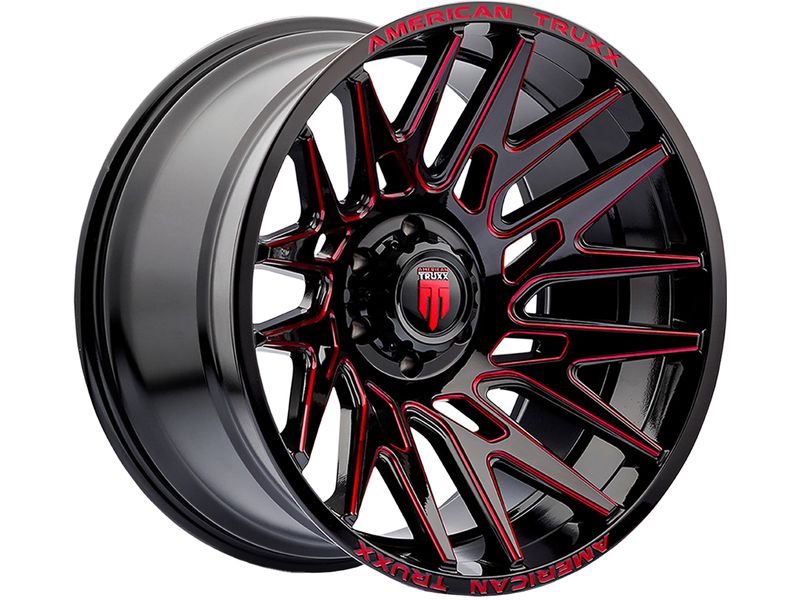 American Truxx Black & Red AT-1919 Evolution Wheels | RealTruck
