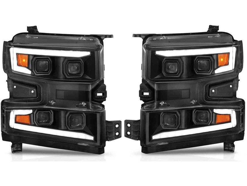 Anzo Black LED Headlights 111566-L&ANZ-111566-R | RealTruck
