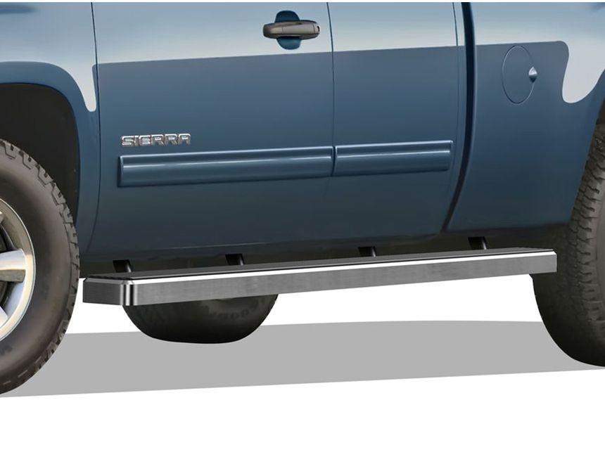 APS 6 iStep Brushed Aluminum Wheel to Wheel Running Boards APS ...