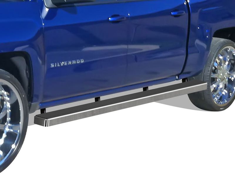 APS 6 iStep Brushed Aluminum Wheel to Wheel Running Boards APS ...