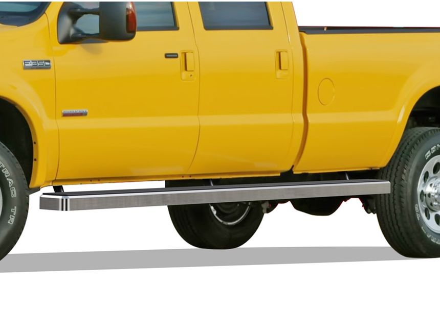 APS 6 iStep Brushed Aluminum Wheel to Wheel Running Boards IB06SJA1LA ...