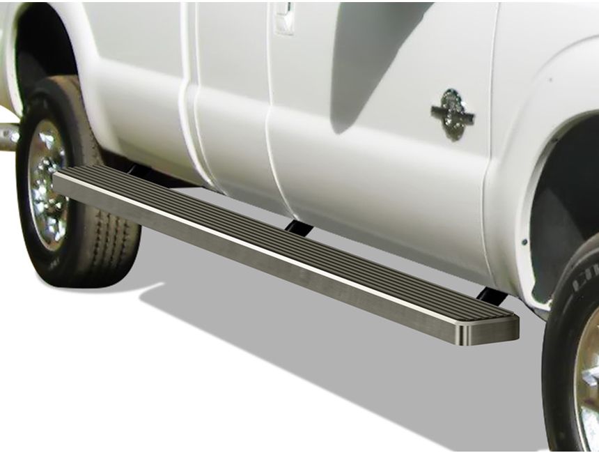 APS 6 iStep Brushed Aluminum Wheel to Wheel Running Boards IB06SJJ3LA ...