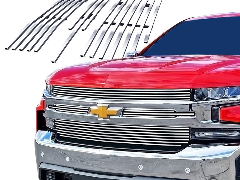 APS Main Upper Billet Grille Overlay GR03FEF55S | RealTruck