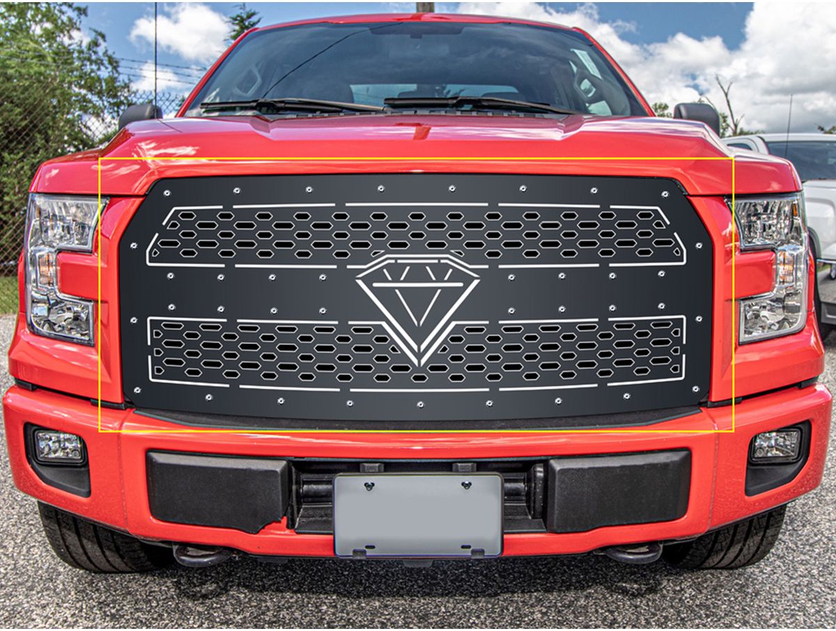 APS Sheet Main Upper Complete Replacement Grille GR06DFC10D | RealTruck