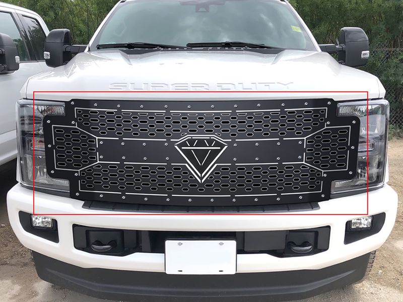 APS Sheet Main Upper Complete Replacement Grille GR06DFC63D | RealTruck