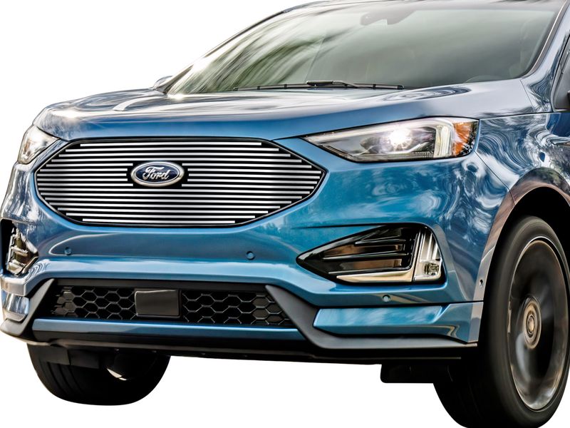 APS Main Upper Billet Grille Overlay GR06FEB94S | RealTruck