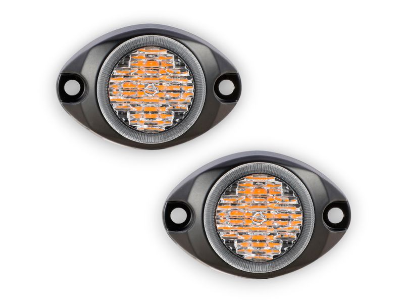 ARC Lighting Builtbright Round 2" Mini LED Surface Mount Amber Strobe ...