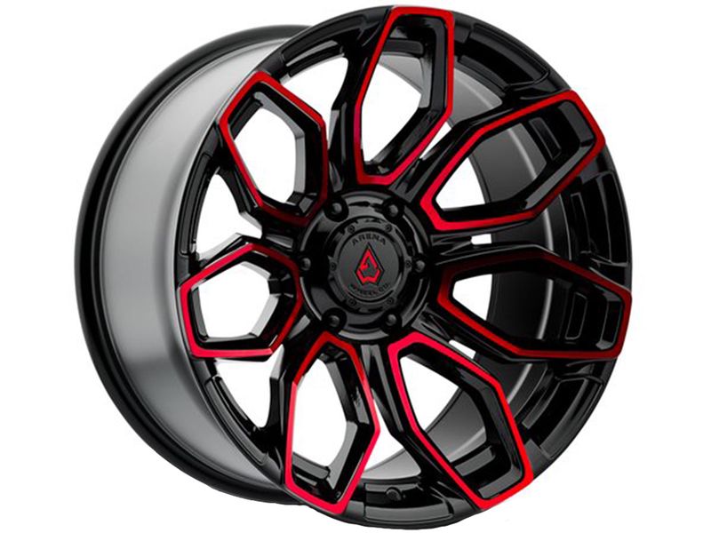 Arena Black & Red Cobra Wheels | RealTruck