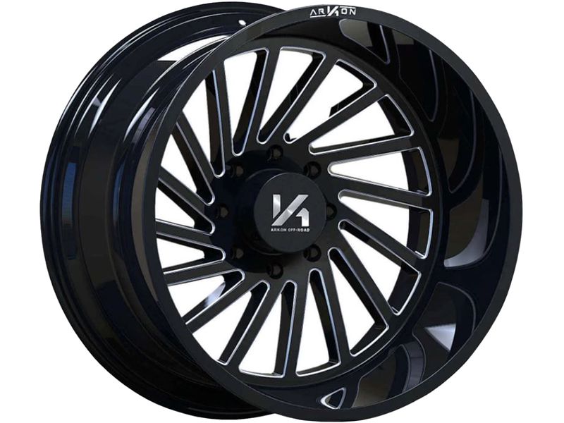Arkon Off-Road Milled Gloss Black Caesar Wheels | RealTruck
