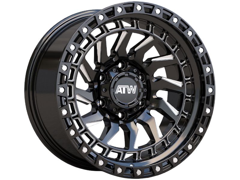 ATW Milled Gloss Black Culebra Wheels | RealTruck