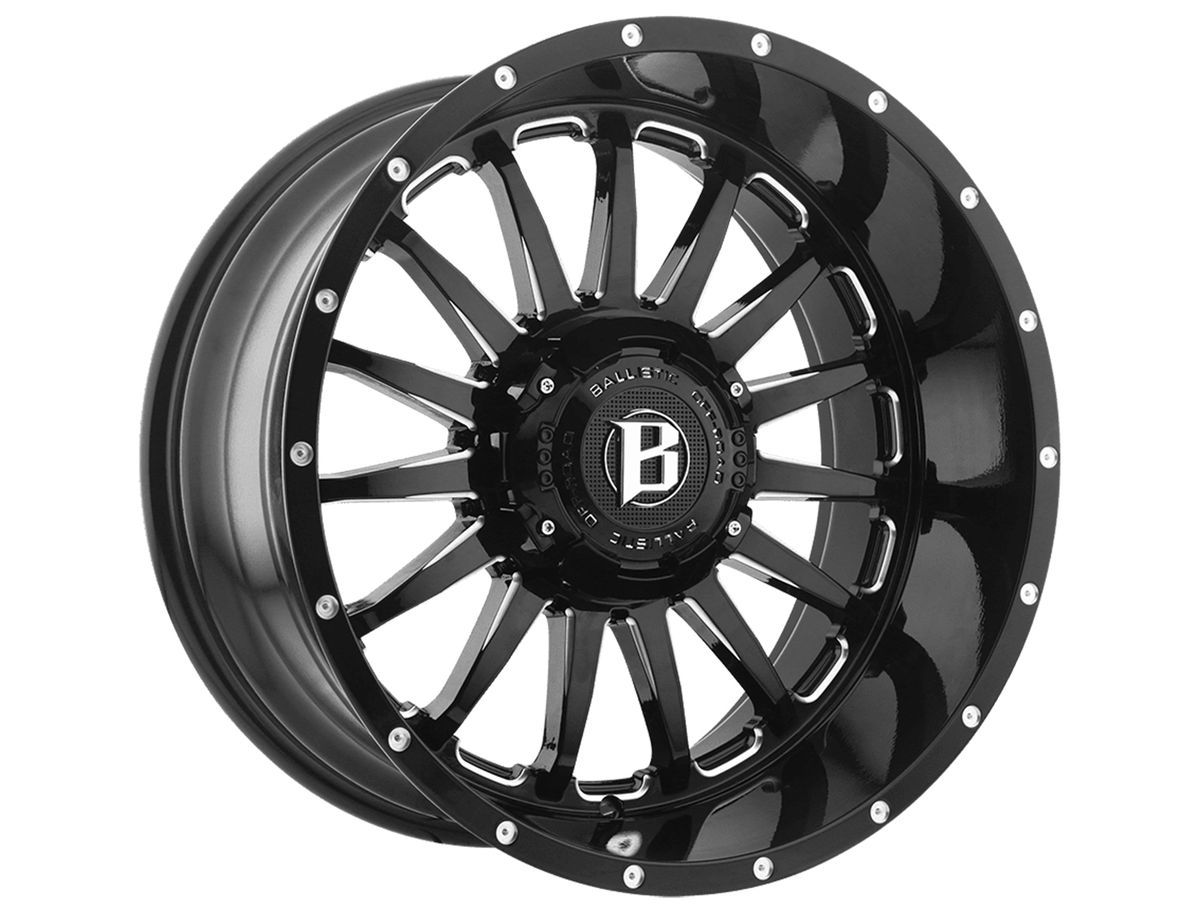 Ballistic Milled Gloss Black 964 Machete Wheel 964244265-81GBX | RealTruck