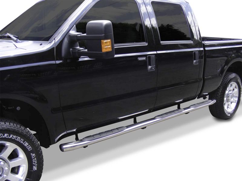 RealTruck Big Country 4" Stainless Curved Oval Wheel To Wheel Side ...