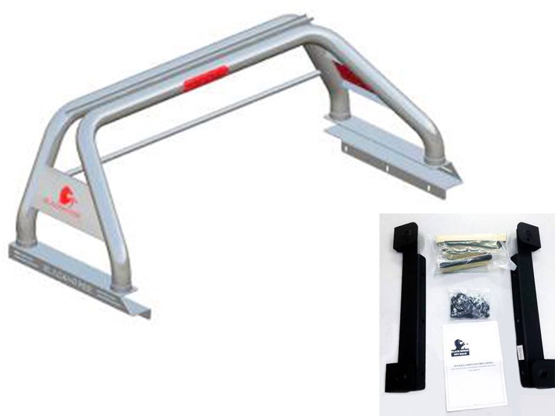 Black Horse Classic Roll Bar w/ Tonneau Brackets RB002SS&BLK-RBB-DO | RealTruck