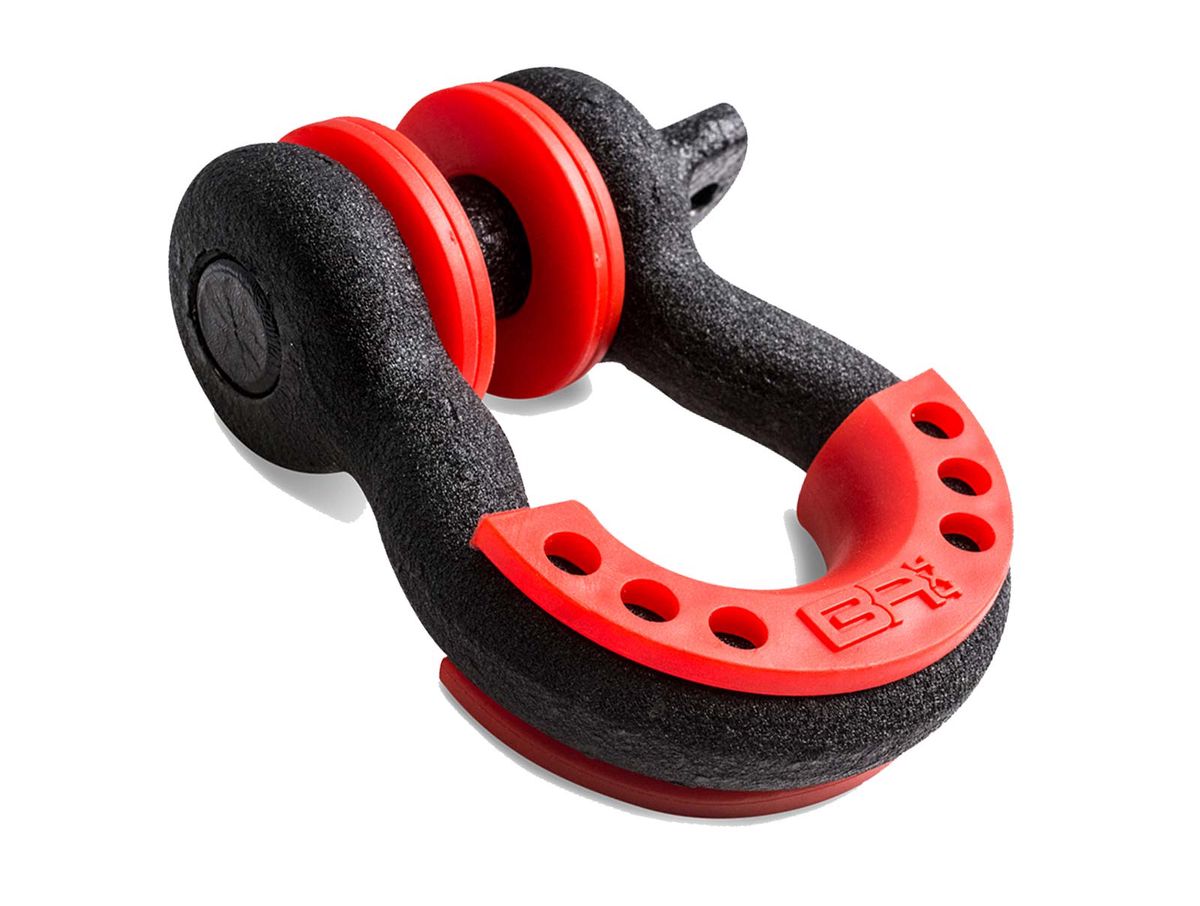 Body Armor 4x4 Black D-Ring Shackle with Red Isolators 3203 | RealTruck