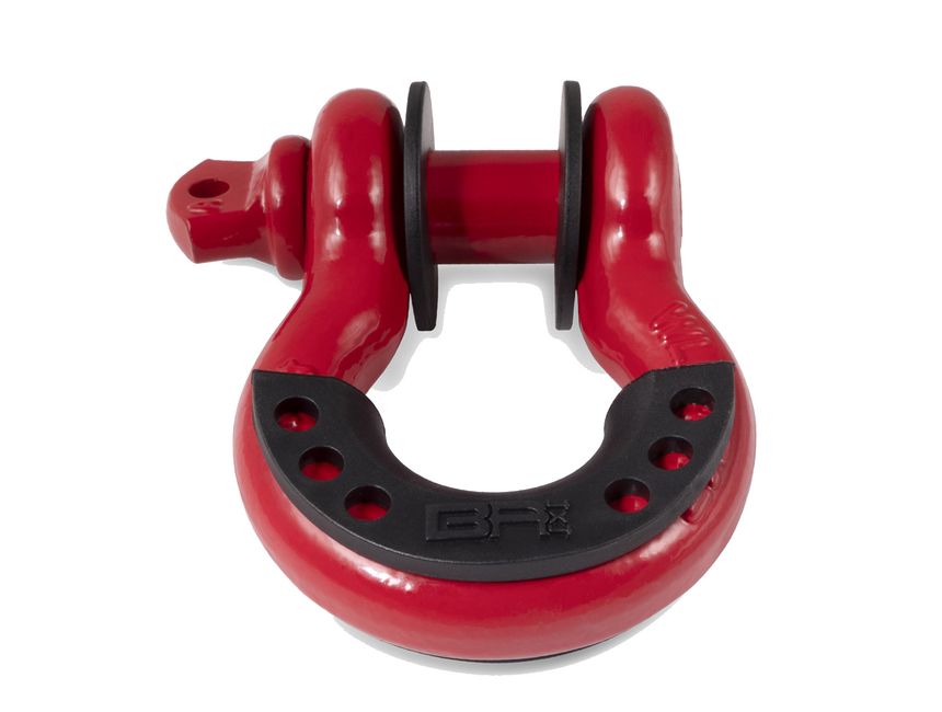 Body Armor 4x4 Red D-Ring Shackle with Black Isolators 3204 | RealTruck