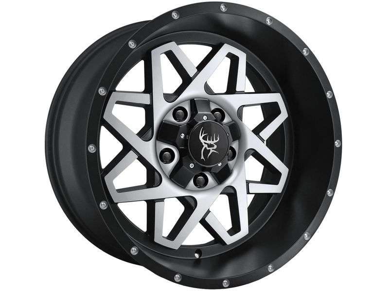 Buck Commander® Machined Matte Black Gridlock Wheels | RealTruck