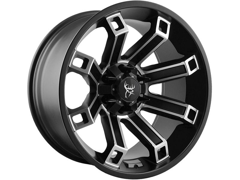 Buck Commander® Machined Matte Black Hollow Point Wheels | RealTruck