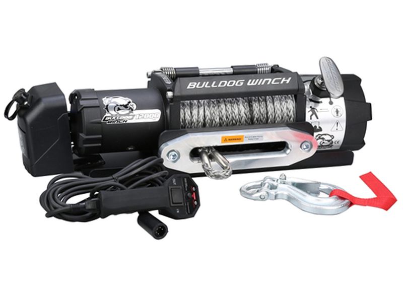 Bulldog 12,000 lb Low Profile Trailer Winch | RealTruck