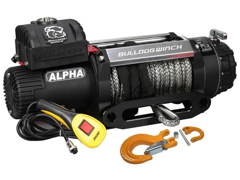 BullDog 12,500 LB Alpha Series Winch with Synthetic Rope 10028 | RealTruck