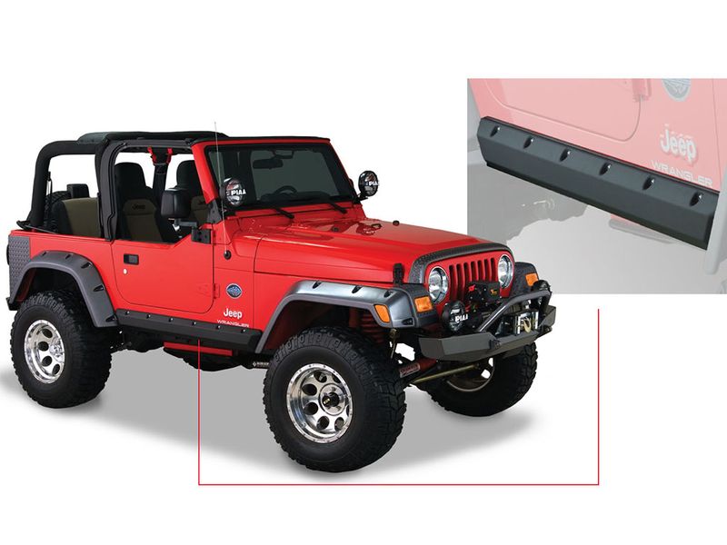 Bushwacker Trail Armor Jeep Rocker Panels 14008 | RealTruck
