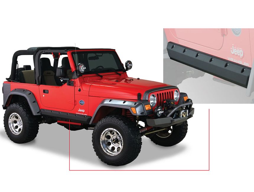 Bushwacker Trail Armor Jeep Rocker Panels BUS-14008 | RealTruck