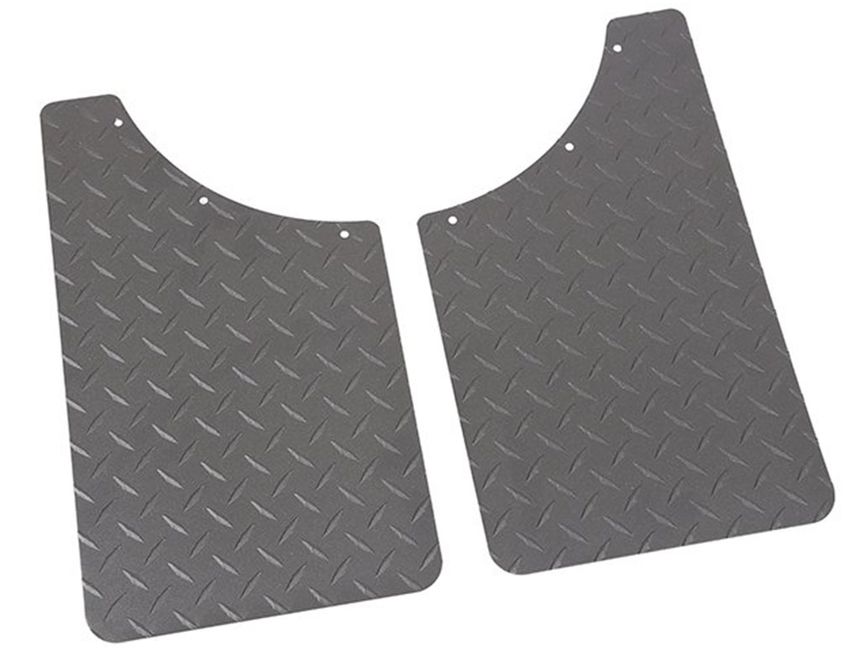 Dee Zee Black Diamond Plate Mud Flaps DZ1808TB | RealTruck
