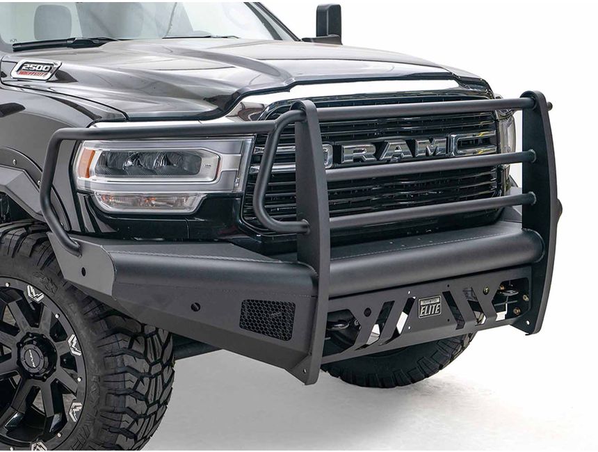 Fab Fours Black Steel Elite Front Bumper w/ Full Guard DR19-Q4460-1 ...