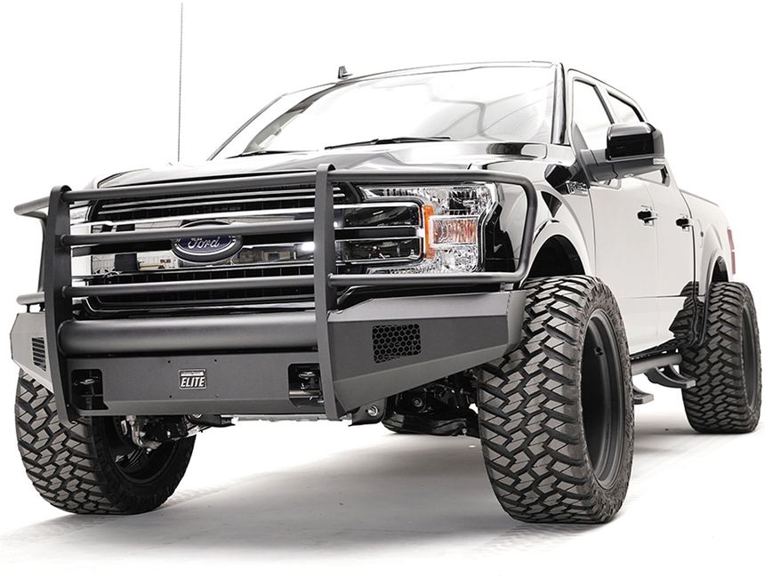 Fab Fours Black Steel Elite Front Bumper w/ Full Guard FF18-R4560-1 ...