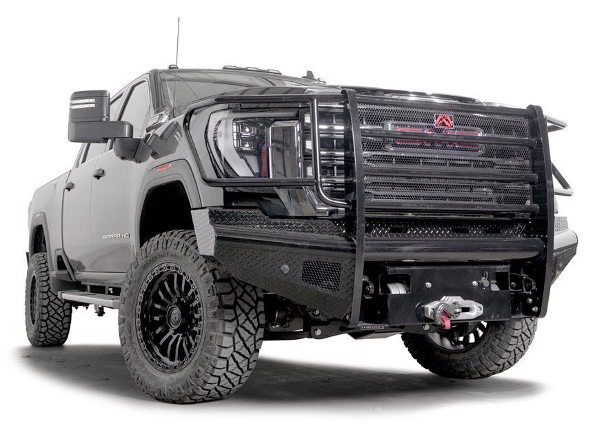 Fab Fours Black Steel Full Guard Front Bumper GM24-S6260-1 | RealTruck