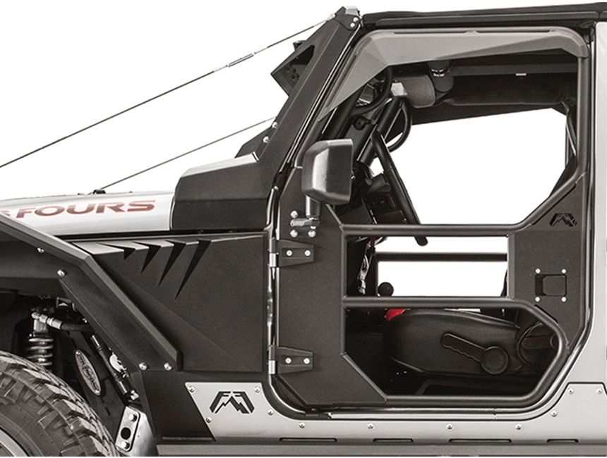 Fab Fours Full Surround Tube Doors JK1030-B | RealTruck