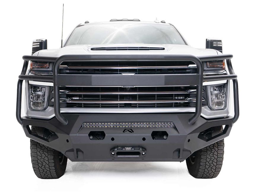Fab Fours Matrix Front Bumper w/ Grille Guard CH20-X4950-1 | RealTruck