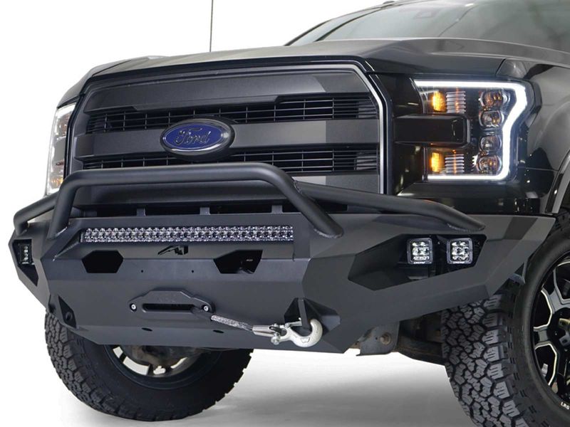 Fab Fours Matrix Front Bumper with Prerunner Guard FF15-X3252-1 | RealTruck