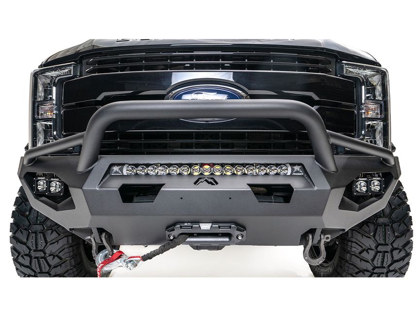 Fab Fours Matrix Front Bumper w/ Pre-Runner Guard - Open Fender - Bare ...