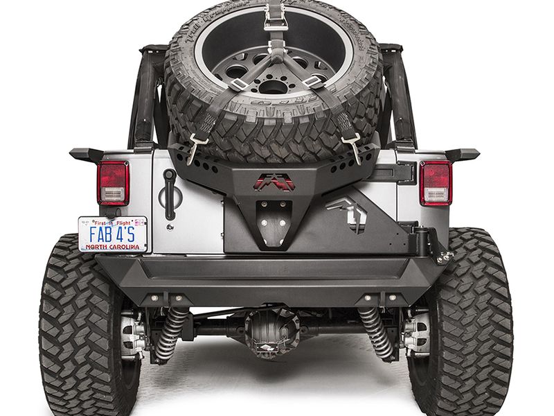 Fab Fours Premium Slant Back Tire Carrier - Bare JK2070-B | RealTruck