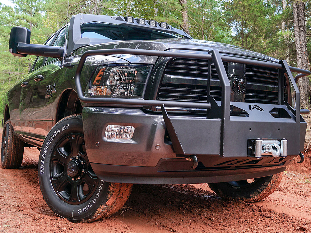 Fab Fours Winch Mount Front Bumper w/ Grille Guard DR10-N2970-1 | RealTruck