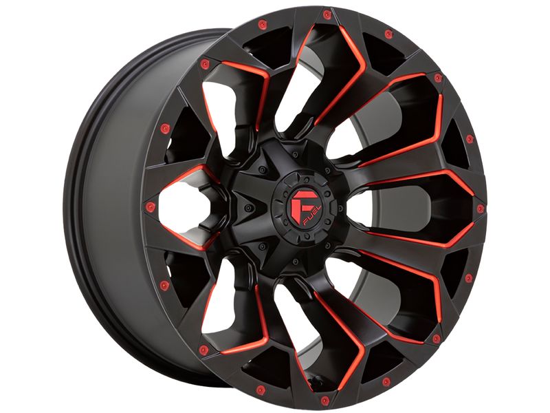 Fuel Black & Red Assault Wheels | RealTruck