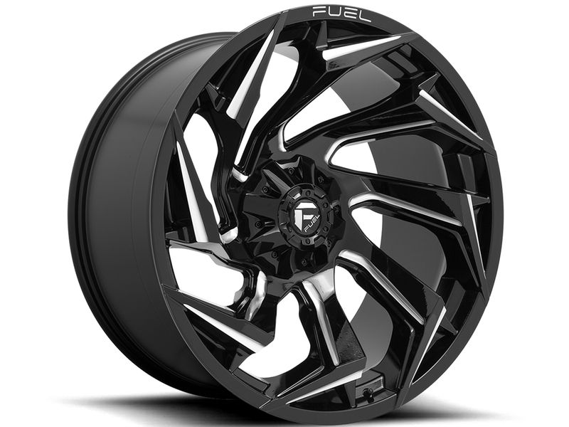 Fuel Milled Gloss Black Reaction Wheels | RealTruck