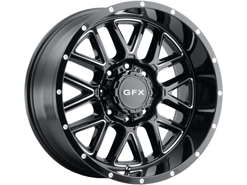 G-FX Milled Gloss Black TM5 Wheels | RealTruck
