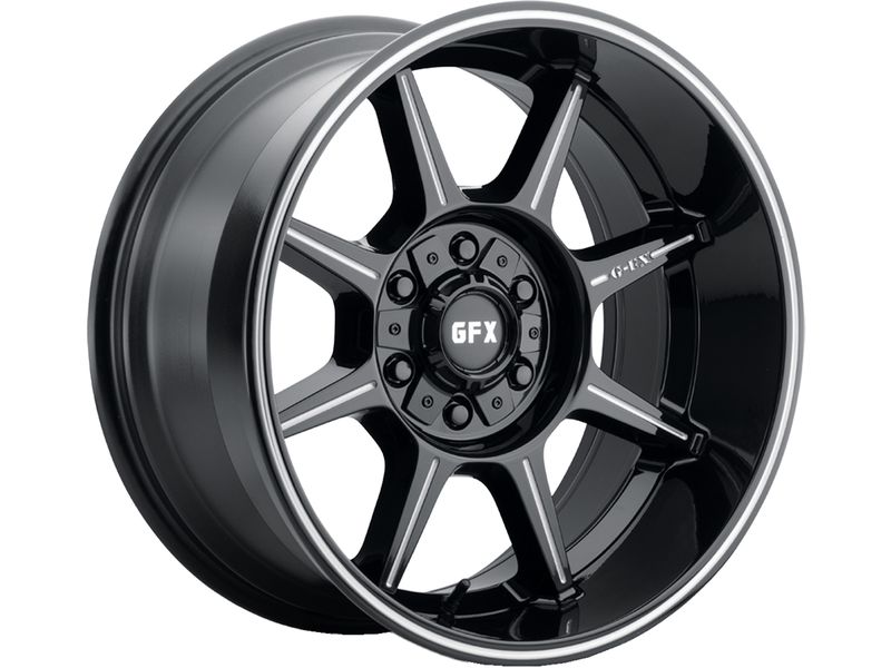 G-FX Milled Gloss Black TR31 Wheels | RealTruck