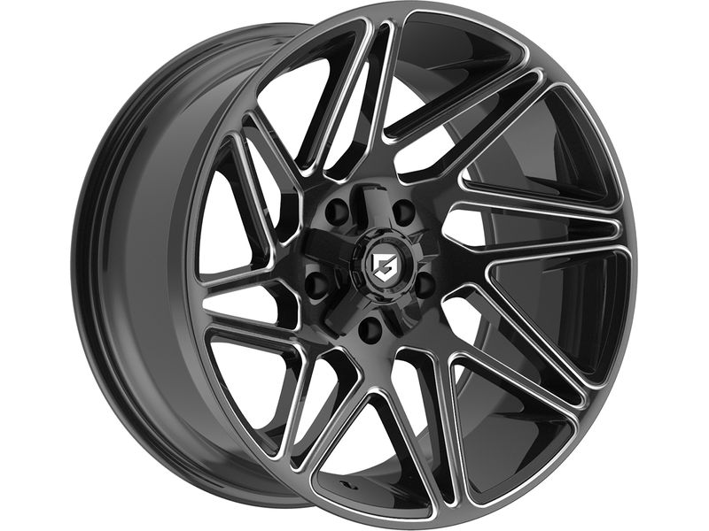 Gear Off-Road Milled Gloss Black Vortex Wheel 777BM-2108919 | RealTruck