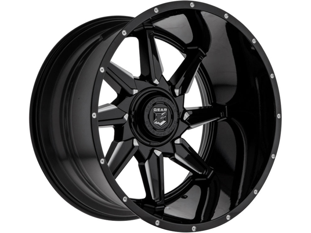 Gear Off Road Milled Gloss Black Wrath Wheels | RealTruck