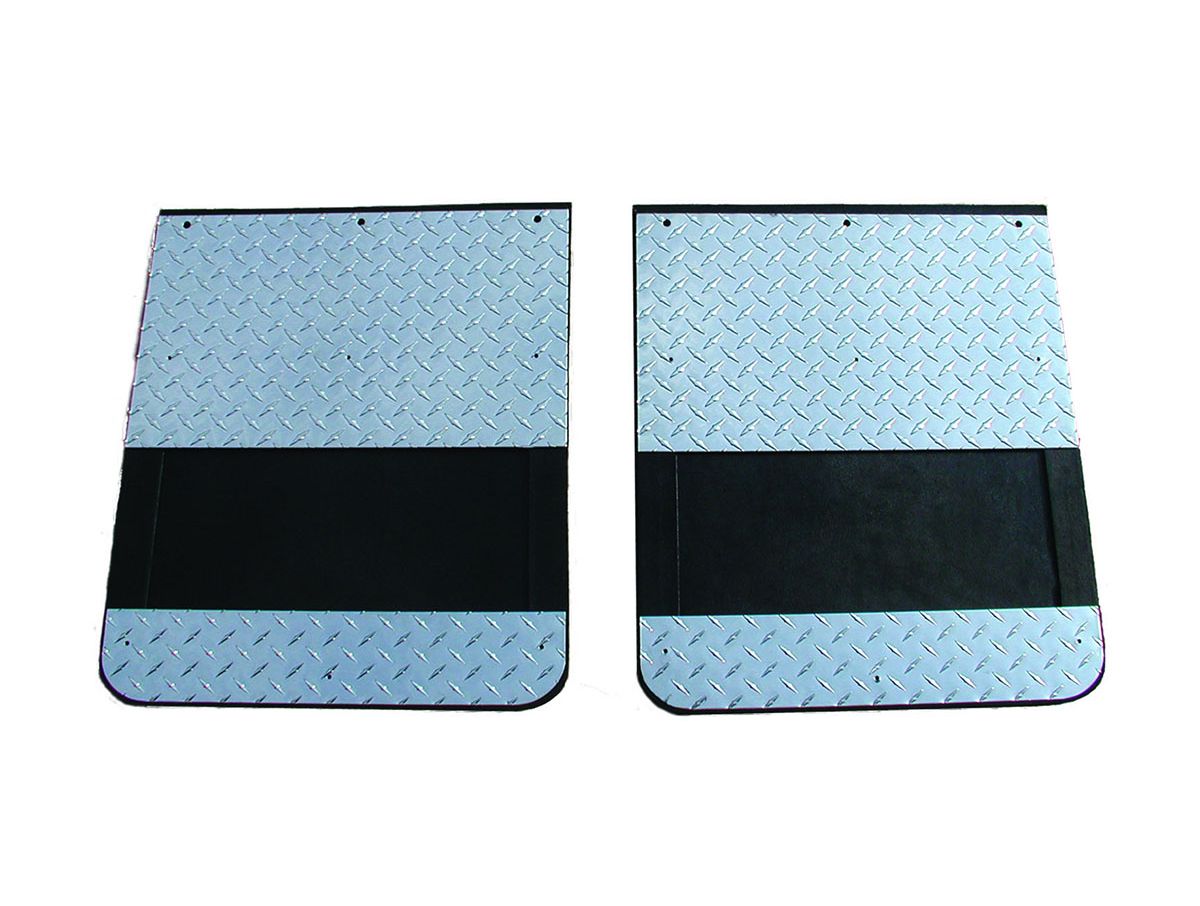 Go Industries Dual Wheel Diamond Tread Mud Flaps D70735SET | RealTruck