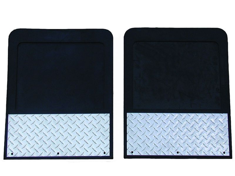 Go Industries Dual Wheel Diamond Tread Mud Flaps D70764SET | RealTruck
