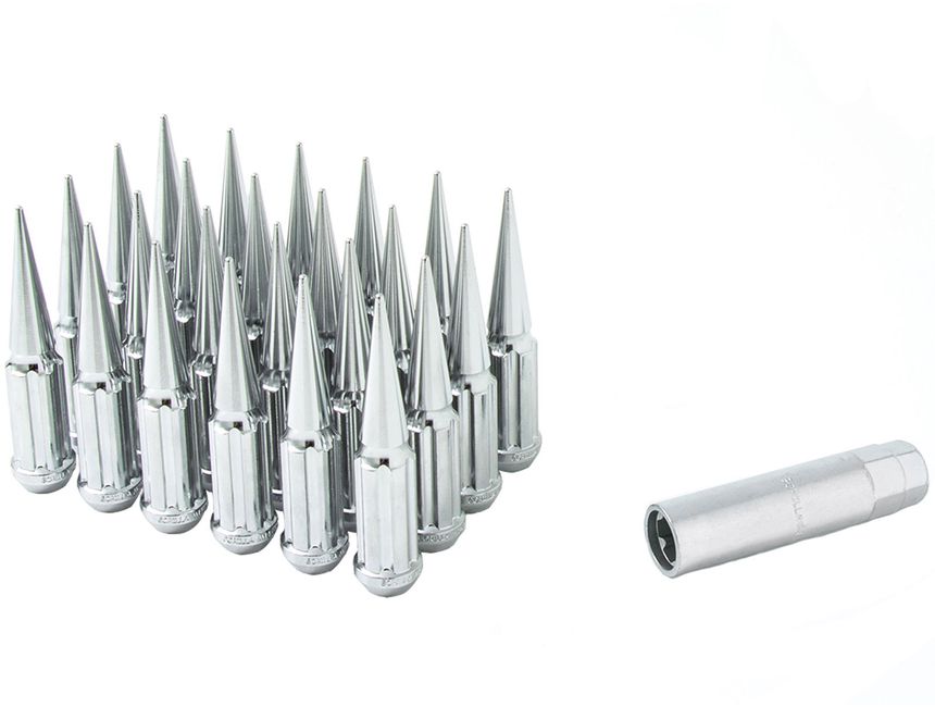 Rear Car & Truck Wheel Spike Lug Nuts 4/8/16 Pcs Spike Bullet Valve ...